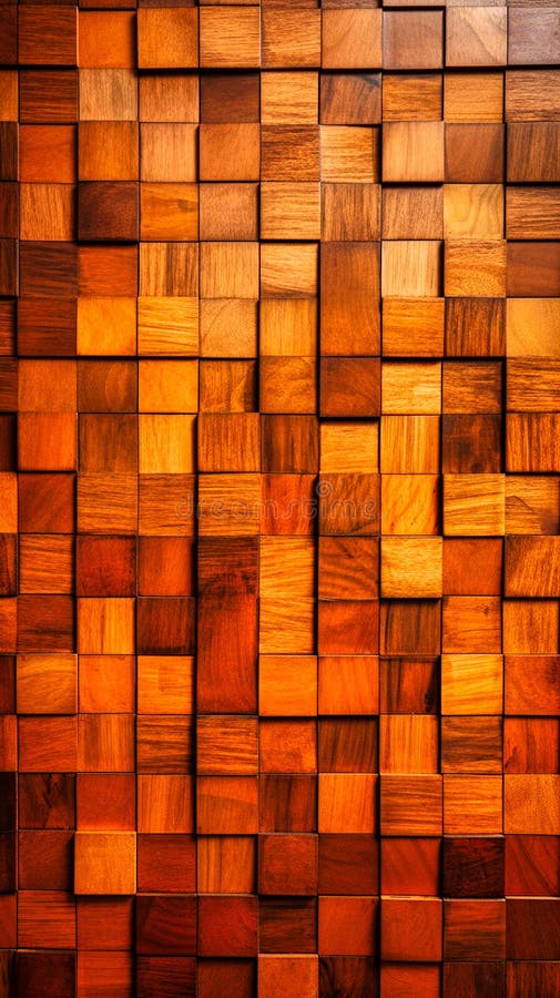 Brown Wooden Design Sqaure Pattern Small and Big, Stock Photo - Image ...