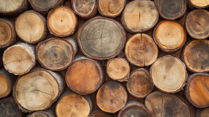 Brown Wooden Log Texture Background Stock Illustration - Illustration ...