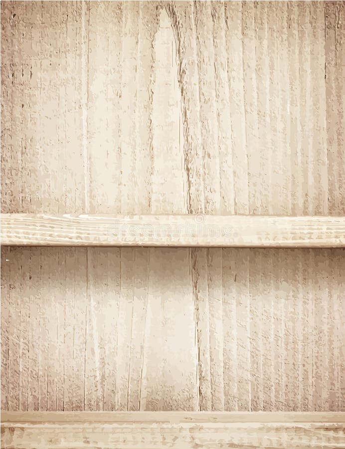 Brown Wooden Plank Texture with Shelfs. Stock Vector - Illustration of ...