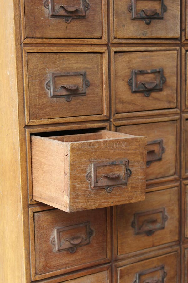 Brown wooden retro drawers stock photo. Image of furniture - 33447944