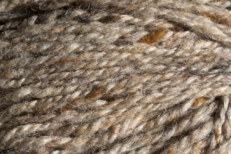 Brown Wool Thread Ball Macro Closeup Stock Photo - Image of light ...