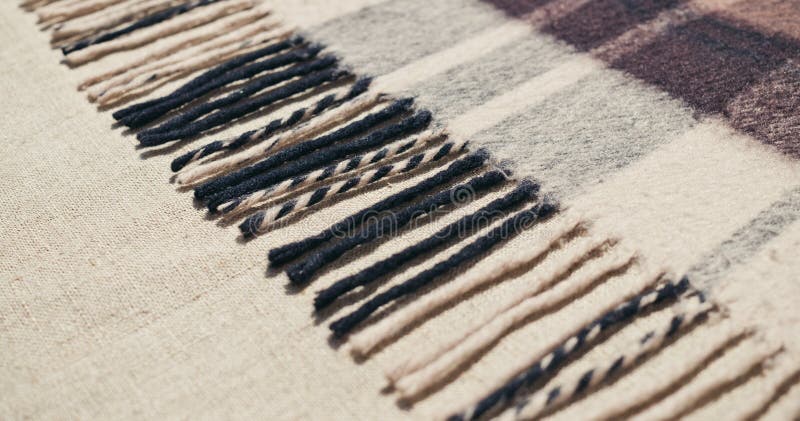 Brown Woolen Checkered Scarf Stock Image - Image of brown, checkered ...