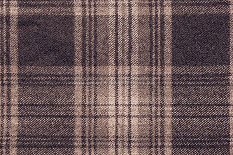 Brown Woolen Fabric with an Checkered Pattern Stock Photo - Image of ...