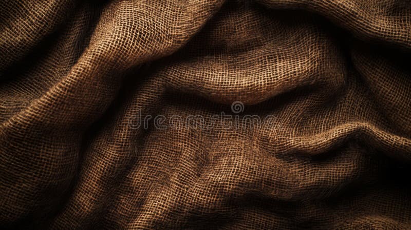 Brown Woven Fabric Draped in Soft Folds Stock Illustration ...