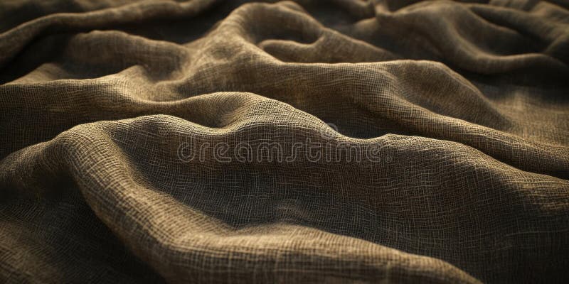Brown Woven Fabric Shimmers with Depth and Texture. Soft Waves Textile ...