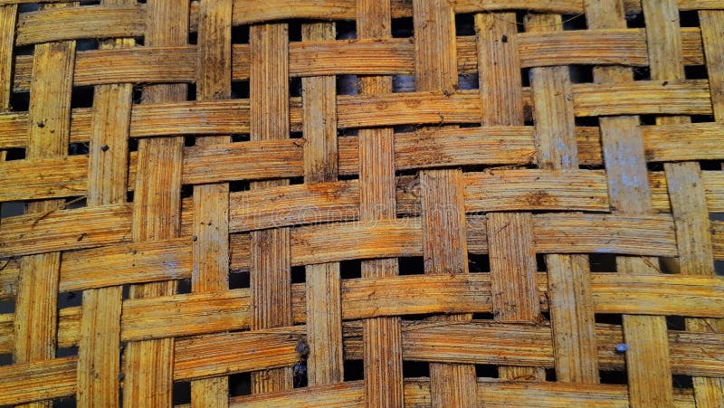 Brown Woven Reed Mat Texture Background Pattern, Handmade Basket Stock ...