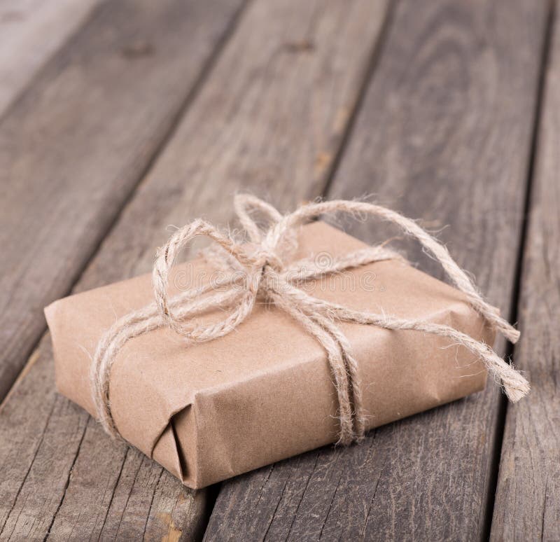 Brown Wrapped Package stock photo. Image of package, delivery - 49411082