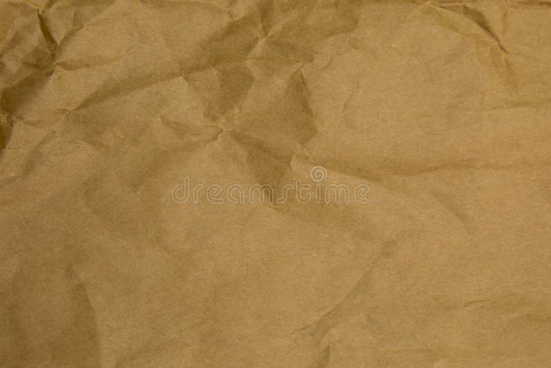 Brown Wrinkle Paper Texture for Foil Crumpled Background Stock Photo ...