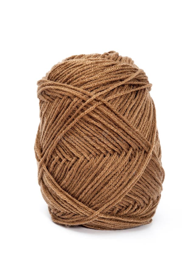 Brown Yarn Wool for Knitting Stock Image - Image of thread, symbol ...