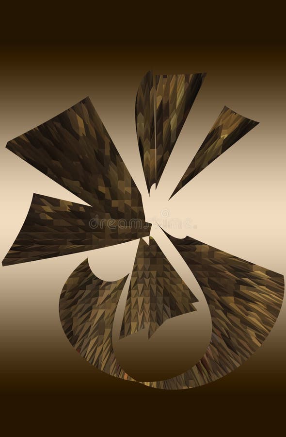 Brown and Yellow Graphic Design. Irregular Textured Pattern Stock ...