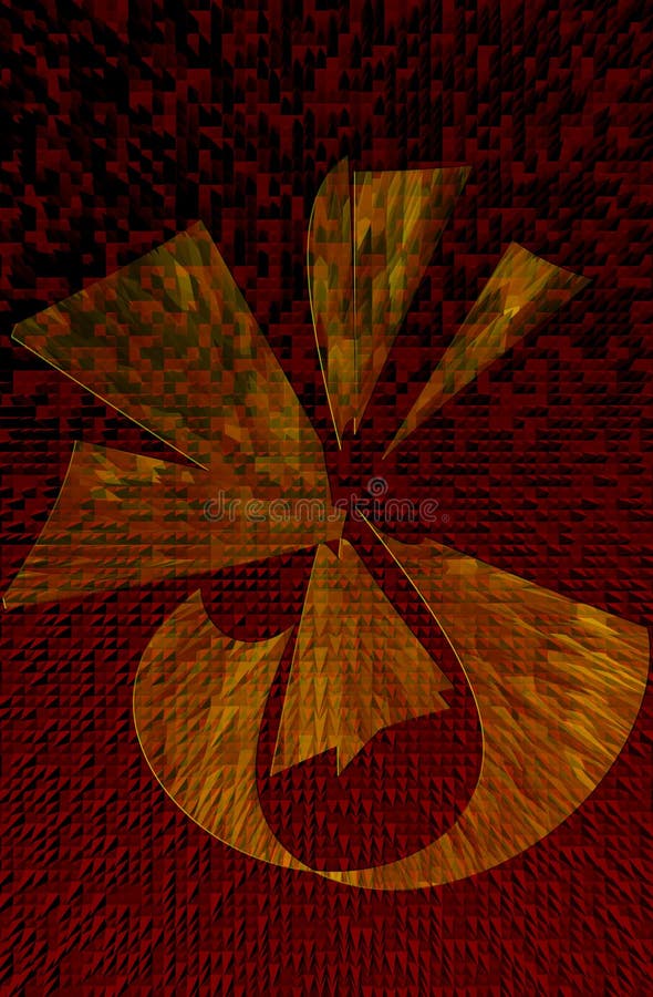 Brown Yellow Red Graphic Design. Abstract Shape Block Pattern Stock ...