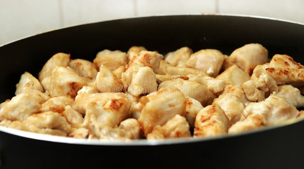 Browned chicken pieces stock image. Image of dinner, cooking - 23911567