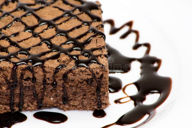 Brownie Cake with Raspberries Stock Photo - Image of life, indulgence ...