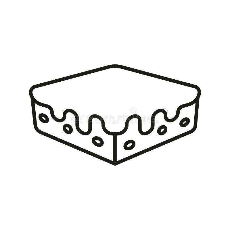 Brownie Food Beverage Icon Vector Basic Design Simple and Modern Stock ...