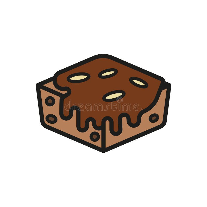 Brownie Food Beverage Icon Vector Basic Design Simple and Modern Stock ...