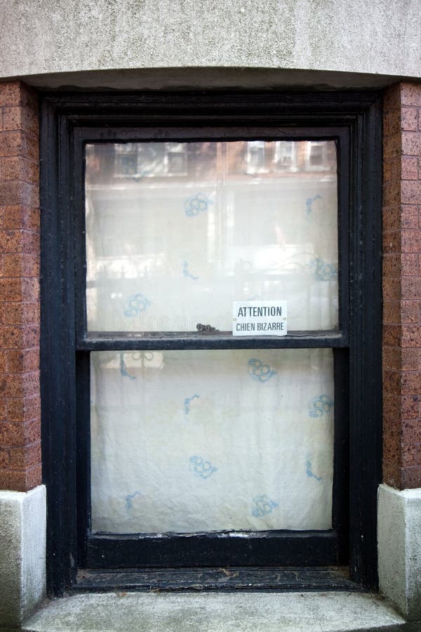 Brownstone window stock image. Image of reflections, sign - 9609089