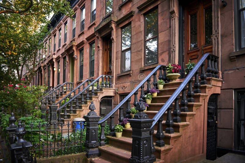 Brownstone Homes, Brooklyn Heights, New York City Editorial Image ...