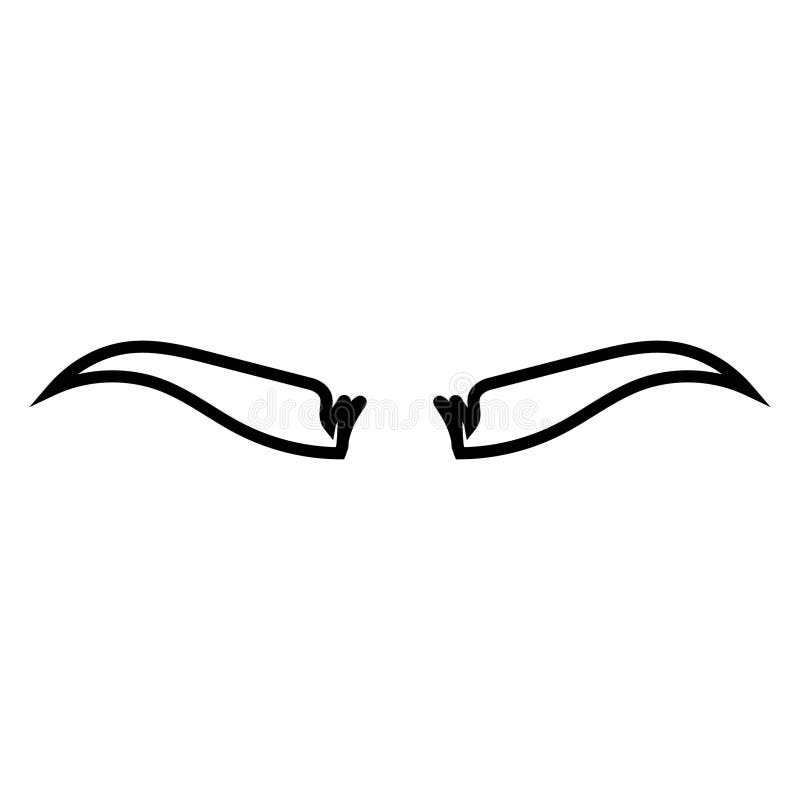 Brows Icon Vector. Eyebrow Illustration Sign. Forehead Symbol or Logo ...