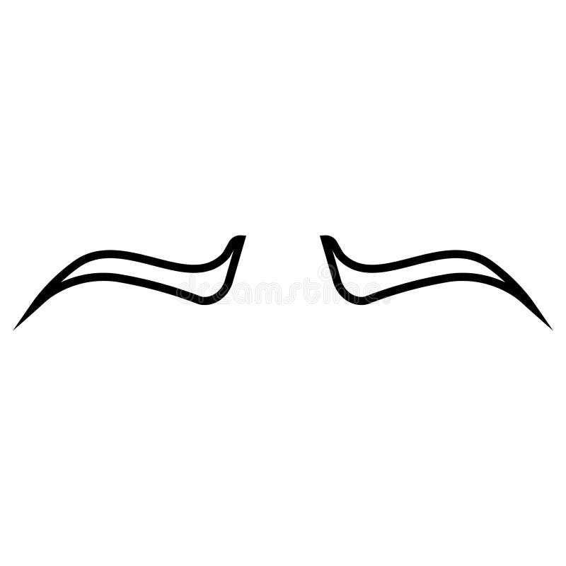 Brows Icon Vector. Eyebrow Illustration Sign. Forehead Symbol or Logo ...