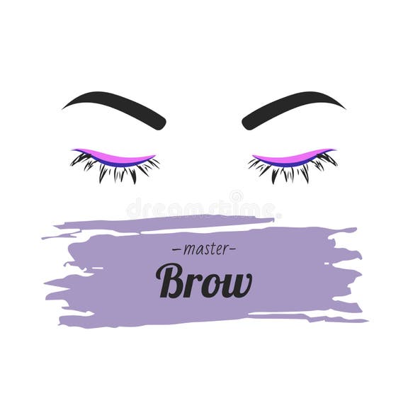 Brows and Lashes Lettering. for Beauty Salon, Lash Extensions Maker ...