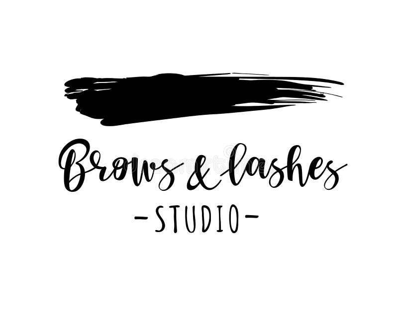 Brows and lashes gold logo stock vector. Illustration of greeting ...