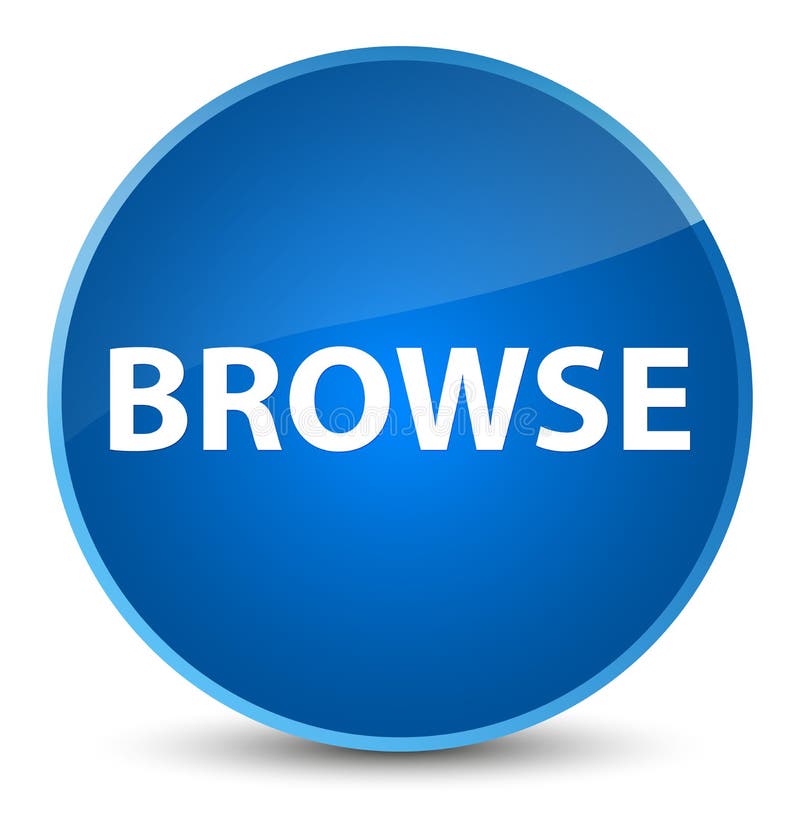 Browse Elegant Blue Round Button Stock Illustration - Illustration of ...