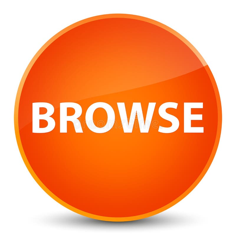 Browse Elegant Orange Round Button Stock Illustration - Illustration of ...