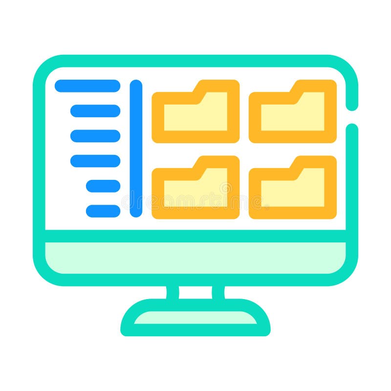 Browse Folder Color Icon Vector Illustration Stock Illustration ...