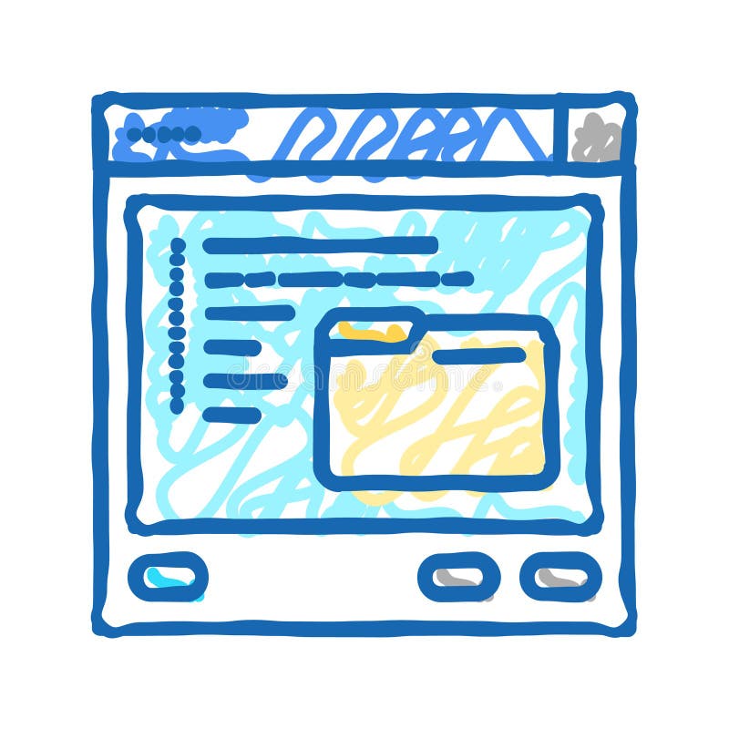 Browse Folder Icon Doodle Illustration Stock Vector - Illustration of ...