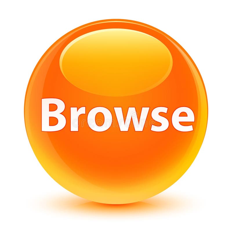 Browse Glassy Orange Round Button Stock Illustration - Illustration of ...