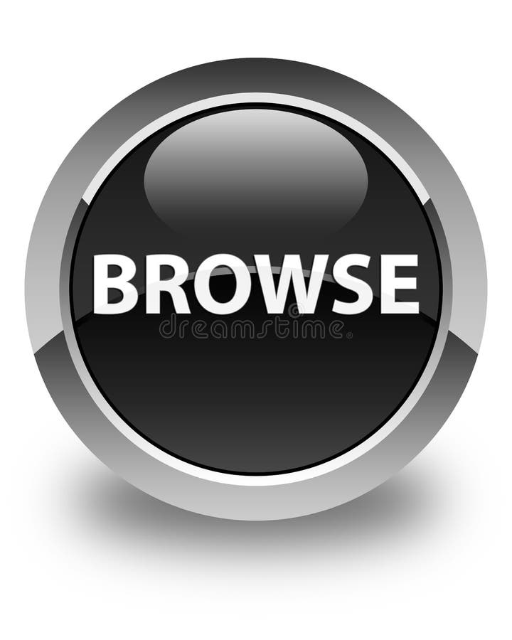 Browse Glossy Black Round Button Stock Illustration - Illustration of ...