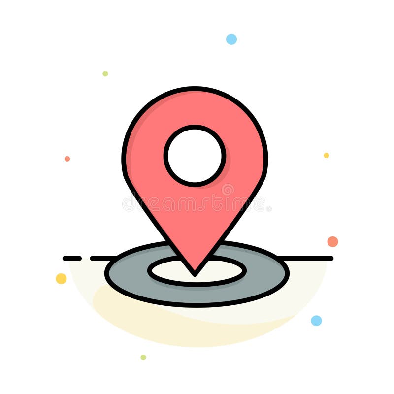 Browse, Map, Navigation, Location Abstract Flat Color Icon Template ...