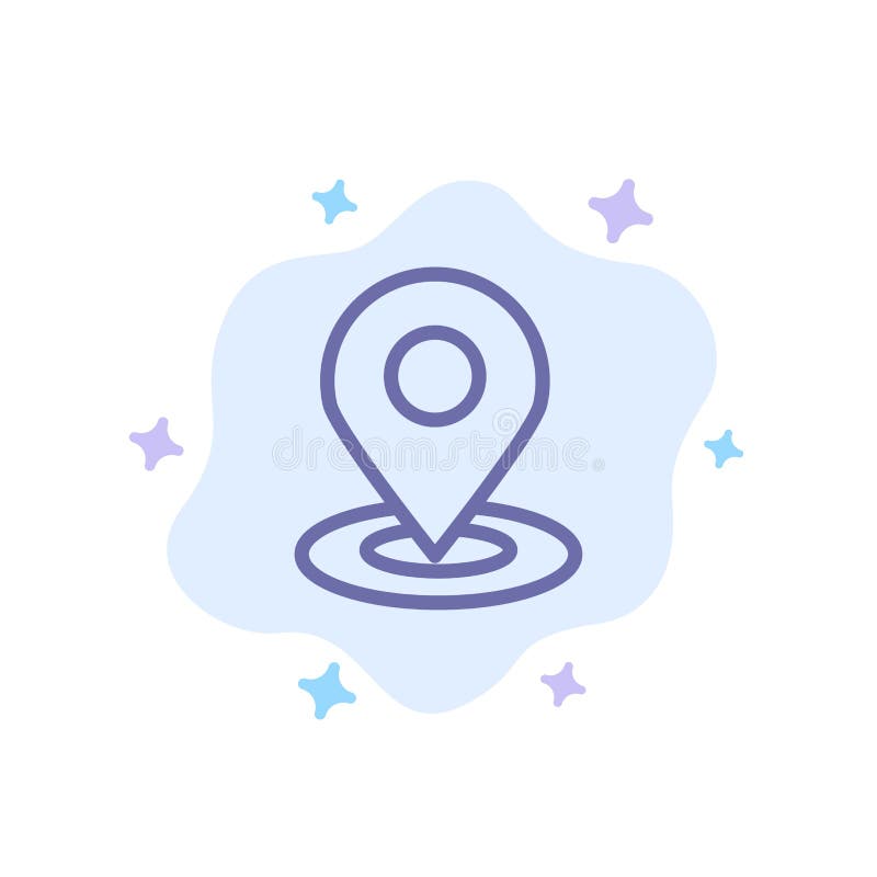 Browse, Map, Navigation, Location Blue Icon on Abstract Cloud ...
