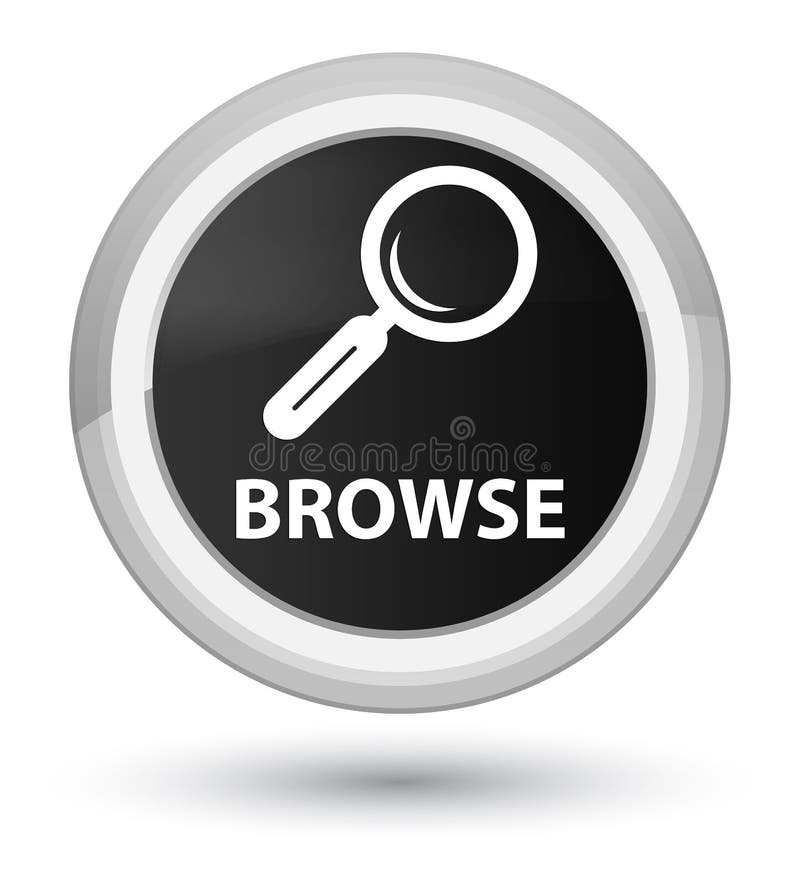 Browse Prime Black Round Button Stock Illustration - Illustration of ...