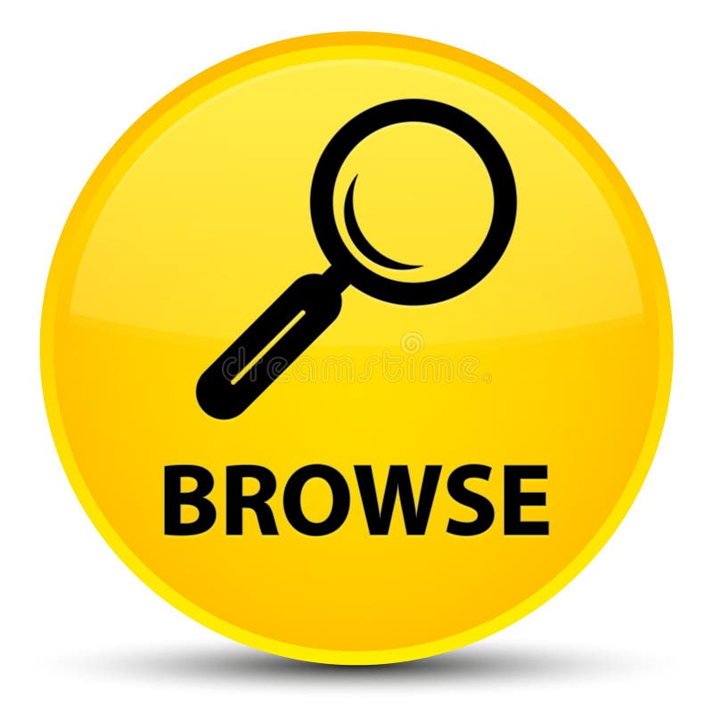 Browse Yellow Square Button Red Ribbon in Middle Stock Illustration ...