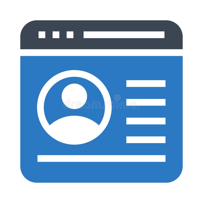 Browser Account Search Glyphs Double Color Icon Stock Illustration ...