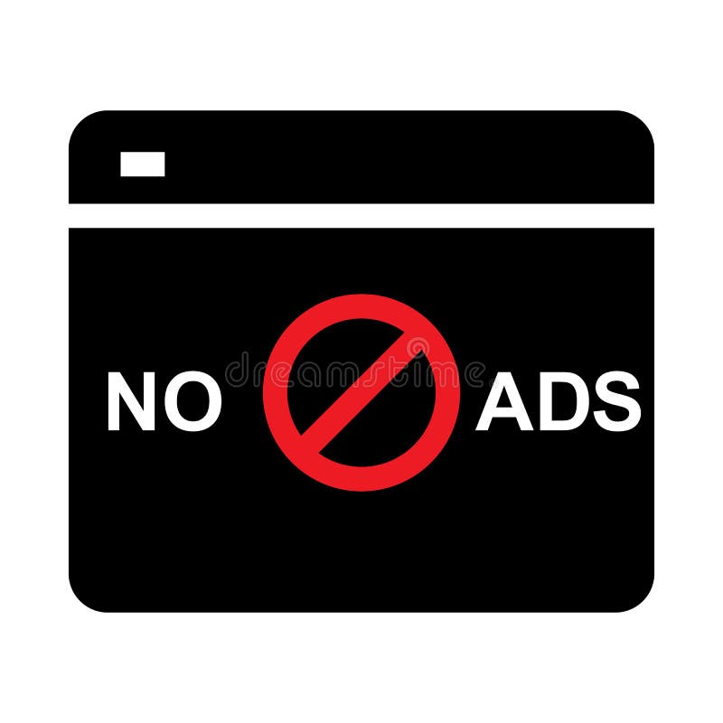 Browser Ad Block Icon. Ad Blocker or Advertising Concept Vector ...