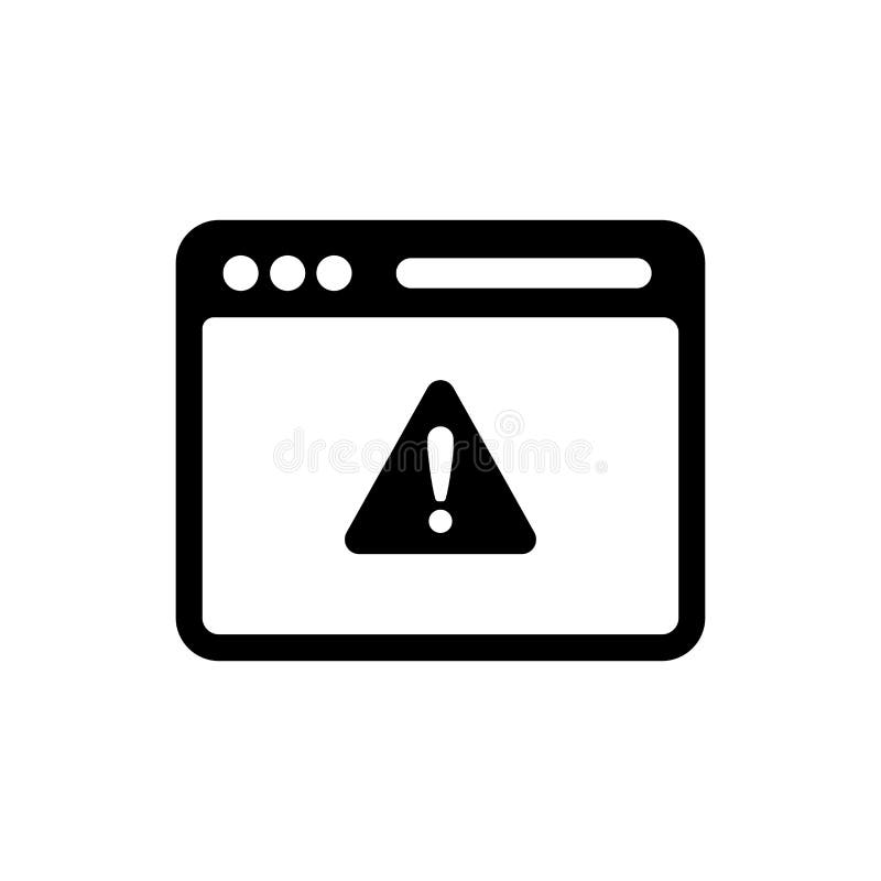 Browser Alert Mark Vector Icon Illustration Stock Vector - Illustration ...