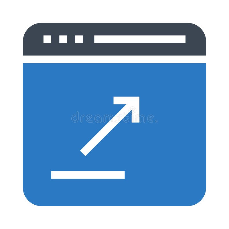 Browser Arrow Vector Glyphs Double Color Icon Stock Illustration ...