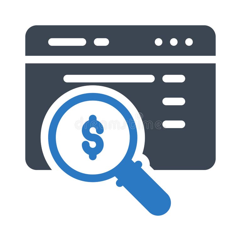 Browser Chart Board Chart Setting Glyph Color Icon Stock Vector ...