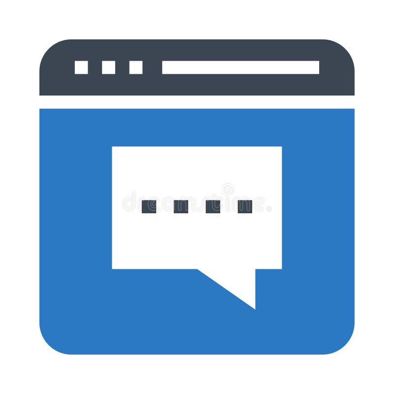 Browser Chat Vector Glyphs Double Color Icon Stock Illustration ...