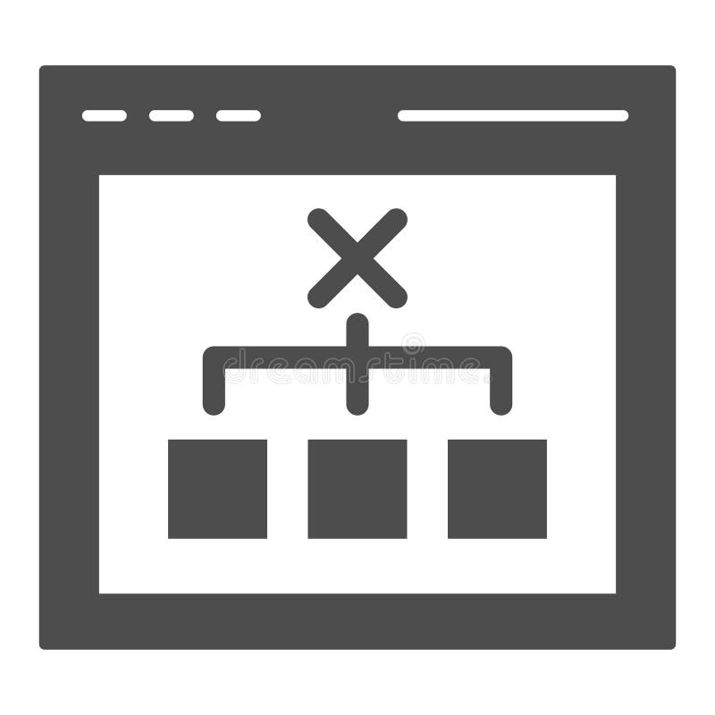 Browser with Choice Solid Icon. Computer Decision Concept Vector ...