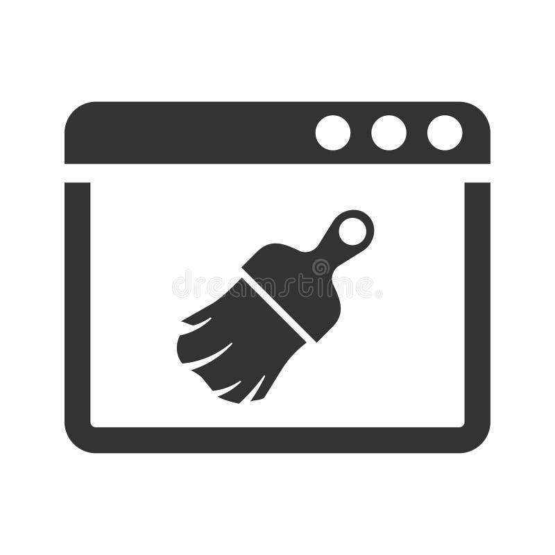 Browser cleaner icon stock vector. Illustration of cleanup - 196720436