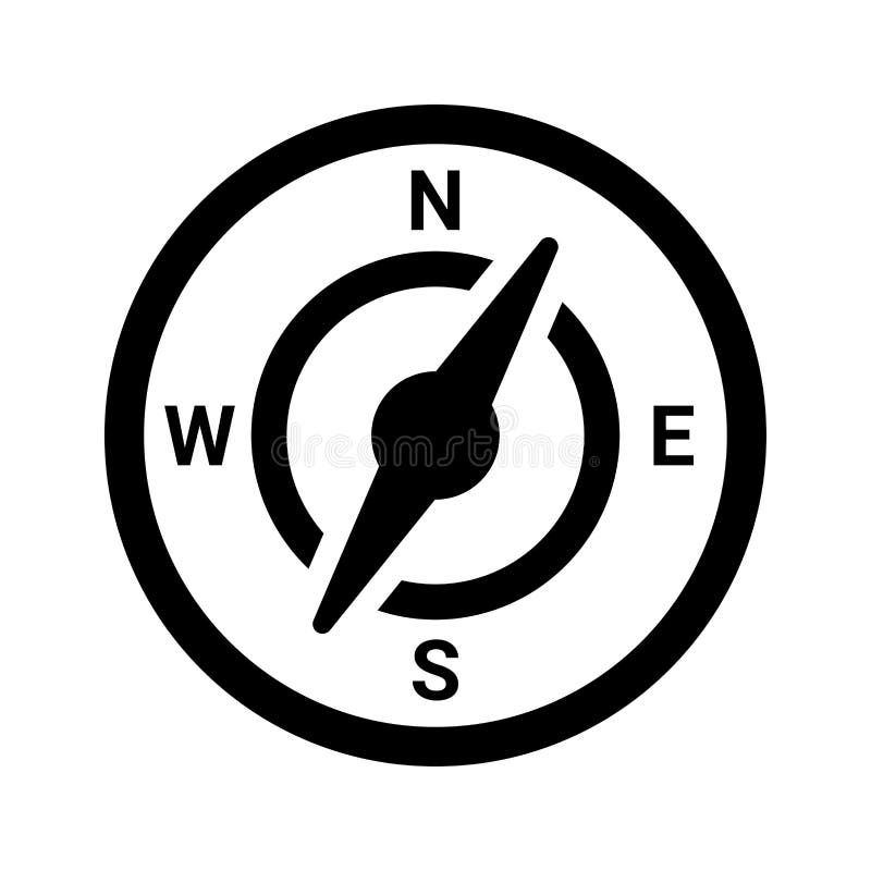 Browser, Compass Icon. Black Vector Graphics Stock Vector ...