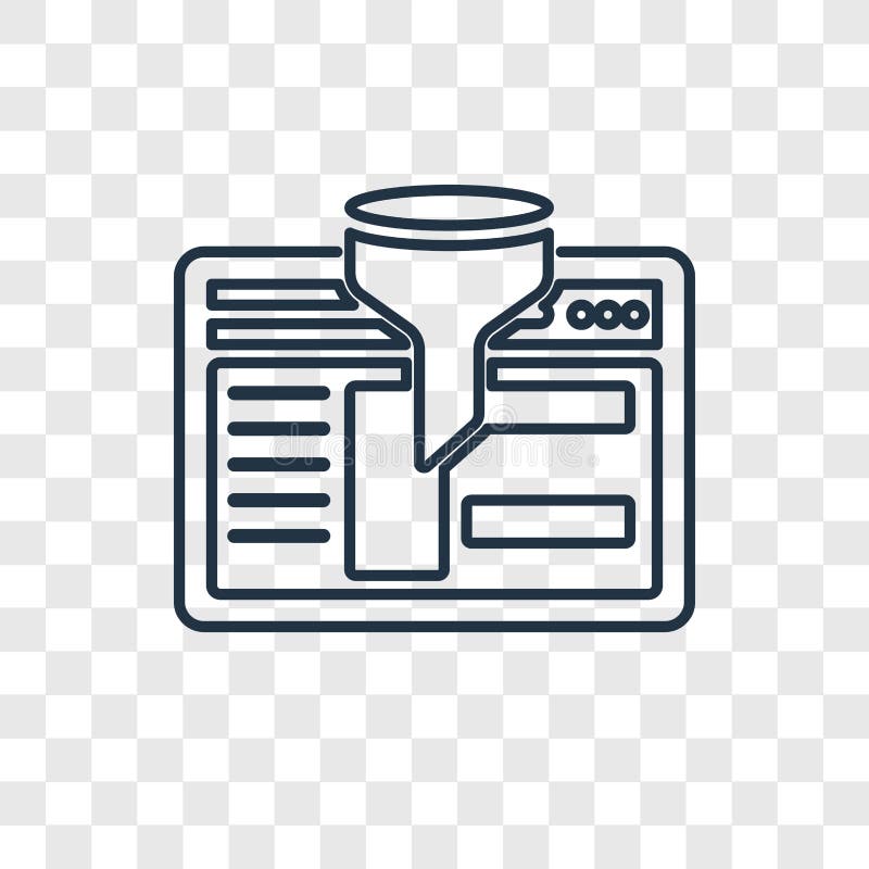 Browser Concept Vector Linear Icon Isolated on Transparent Background ...