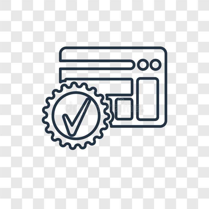 Browser Concept Vector Linear Icon Isolated on Transparent Background ...