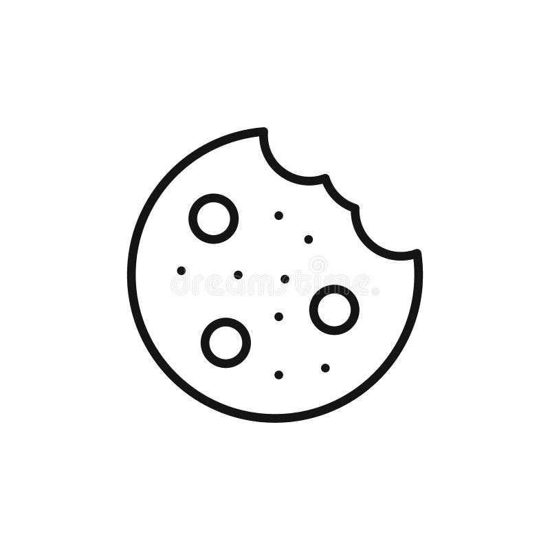 Browser Cookie Logo Sign Vector Outline Stock Vector - Illustration of ...