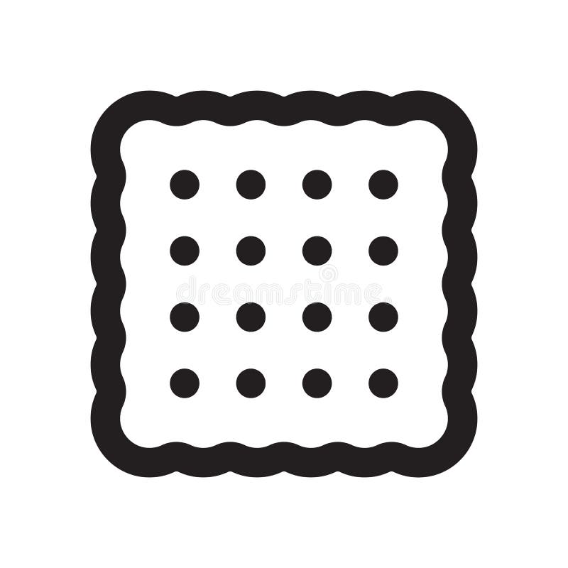 Browser Cookie Outline Icon. Biscuit Vector Illustration Stock Vector ...