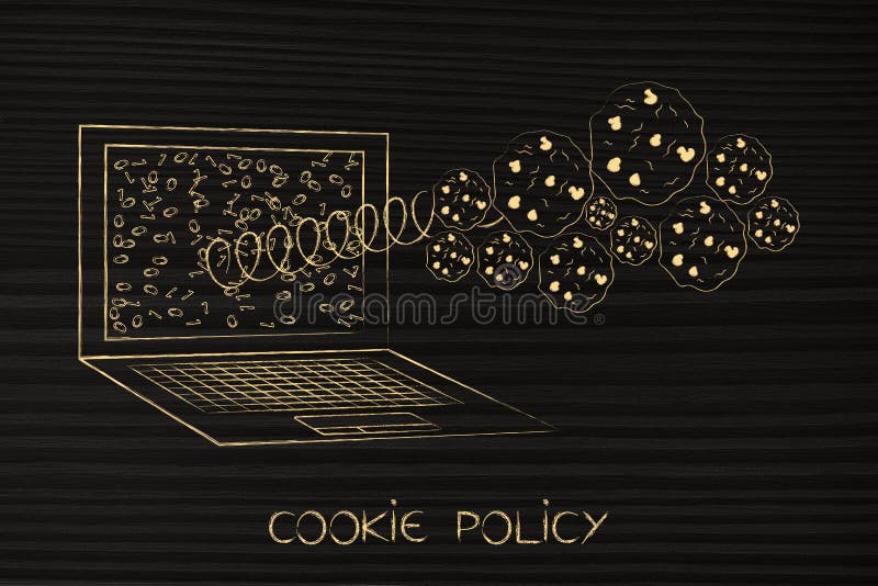 Browser Cookies Popping Out of a Paotop Screen on a Spring Stock ...