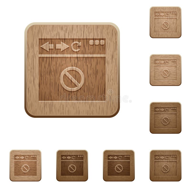 Browser Disabled Wooden Buttons Stock Vector - Illustration of design ...